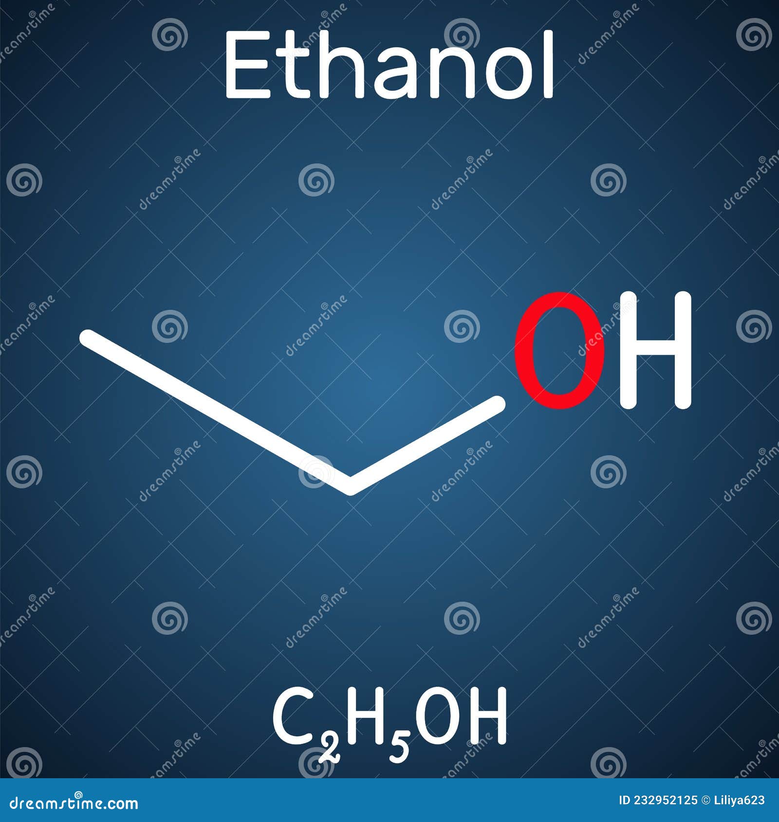 Ethanol, C2H5OH Molecule. It Is A Primary Alcohol, An Alkyl Alcohol ...