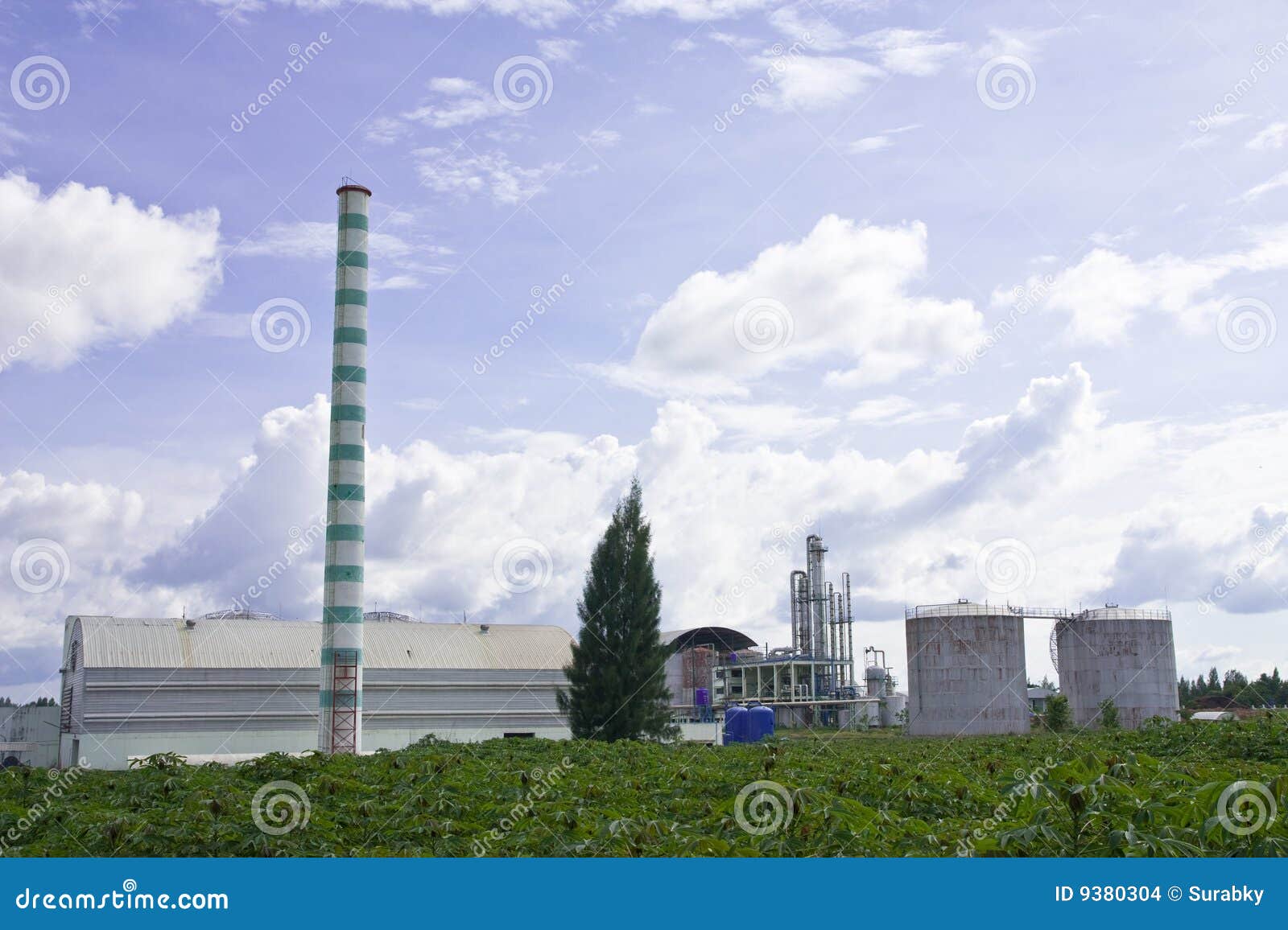 Ethanol factory stock photo. Image of cassava, chimney - 9380304
