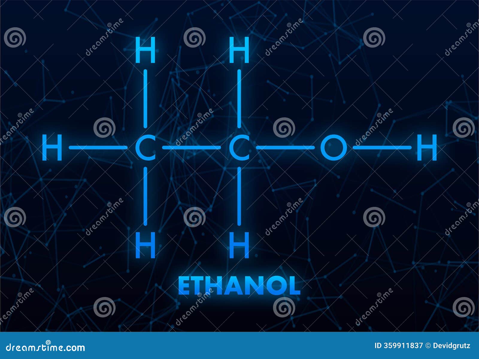 Ethanol Molecular Structure Isolated On White Stock Photography ...