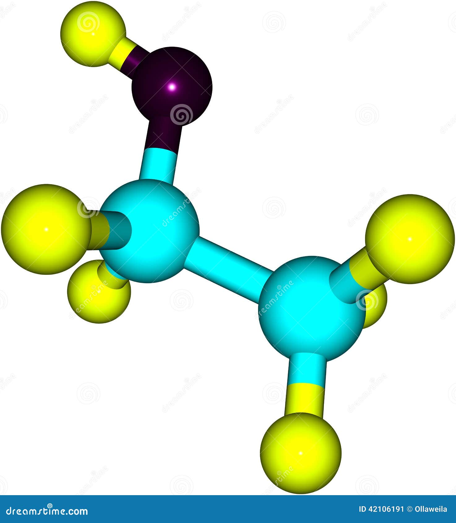 Ethanol Molecular Structure Isolated on White Stock Illustration ...