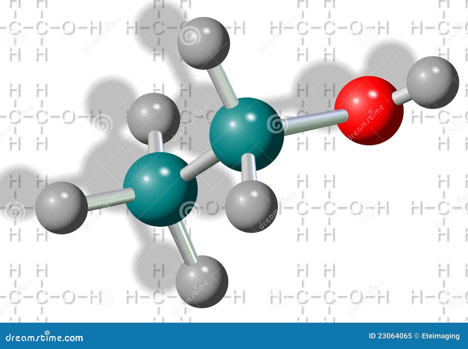 Ethanol molecule stock illustration. Illustration of white - 23064065
