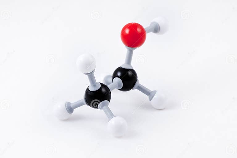 Ethanol Molecule Structure (C2H6O) Stock Image - Image of connection ...