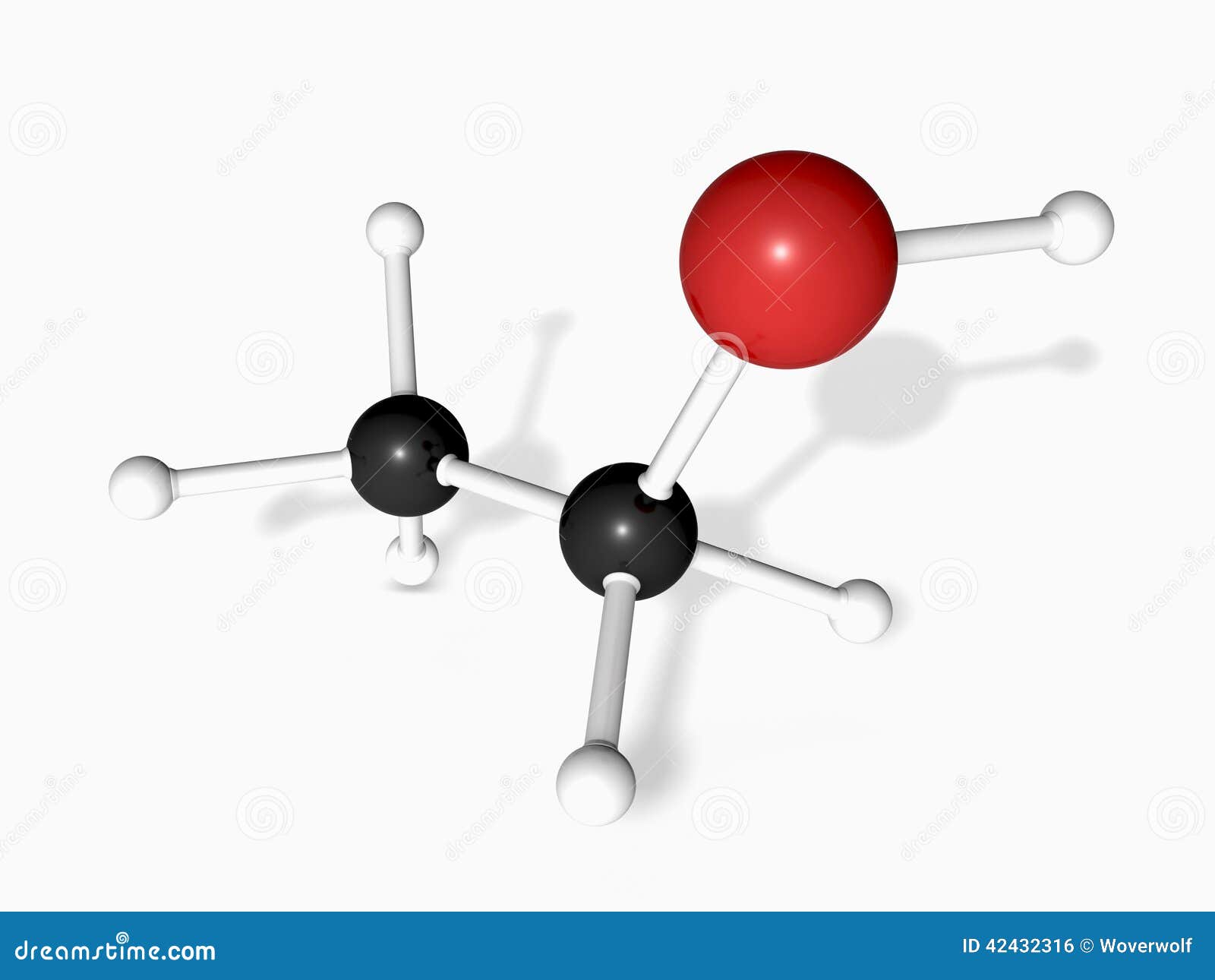 Ethanol Molecule Structure Icon On White Background. Ethanol Sign. Flat ...