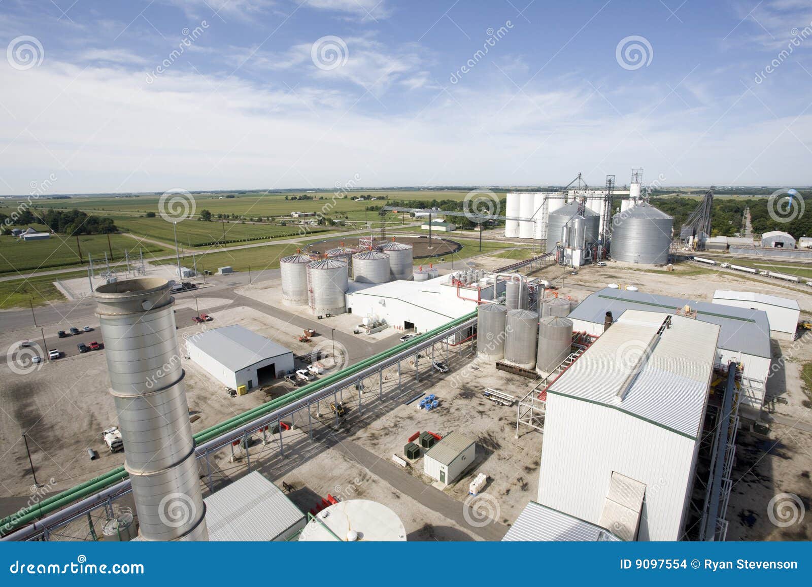 Ethanol Refinery Plant stock photo. Image of aerial, distillery - 9097554