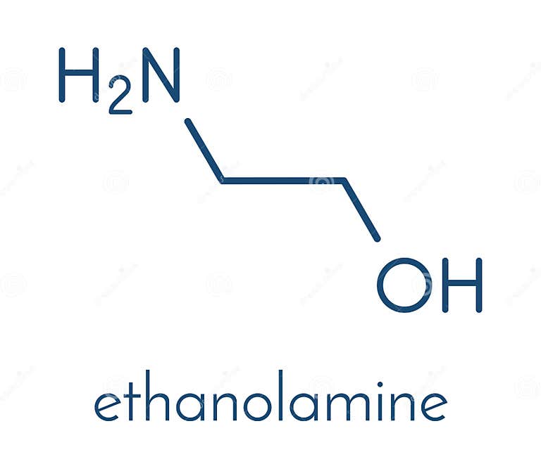Ethanolamine 2-aminoethanol Molecule. Skeletal Formula. Stock Vector ...