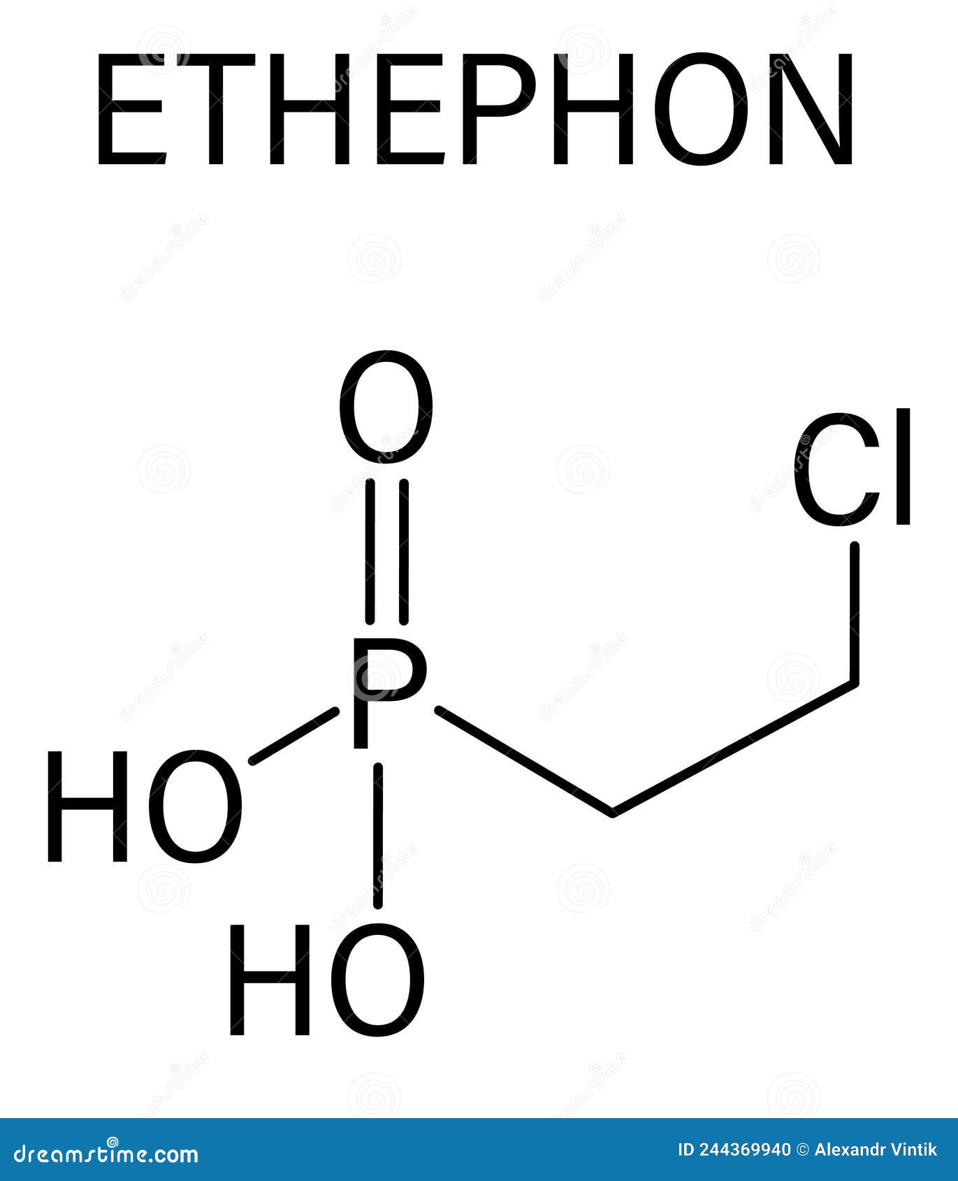Ethephon Molecule. Skeletal Formula. Stock Vector - Illustration of ...