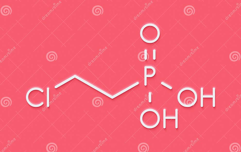Ethephon Plant Growth Regulator Molecule. Skeletal Formula. Stock ...