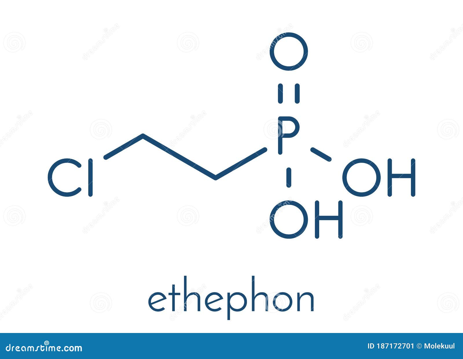 Ethephon Plant Growth Regulator Molecule. Skeletal Formula. Stock ...
