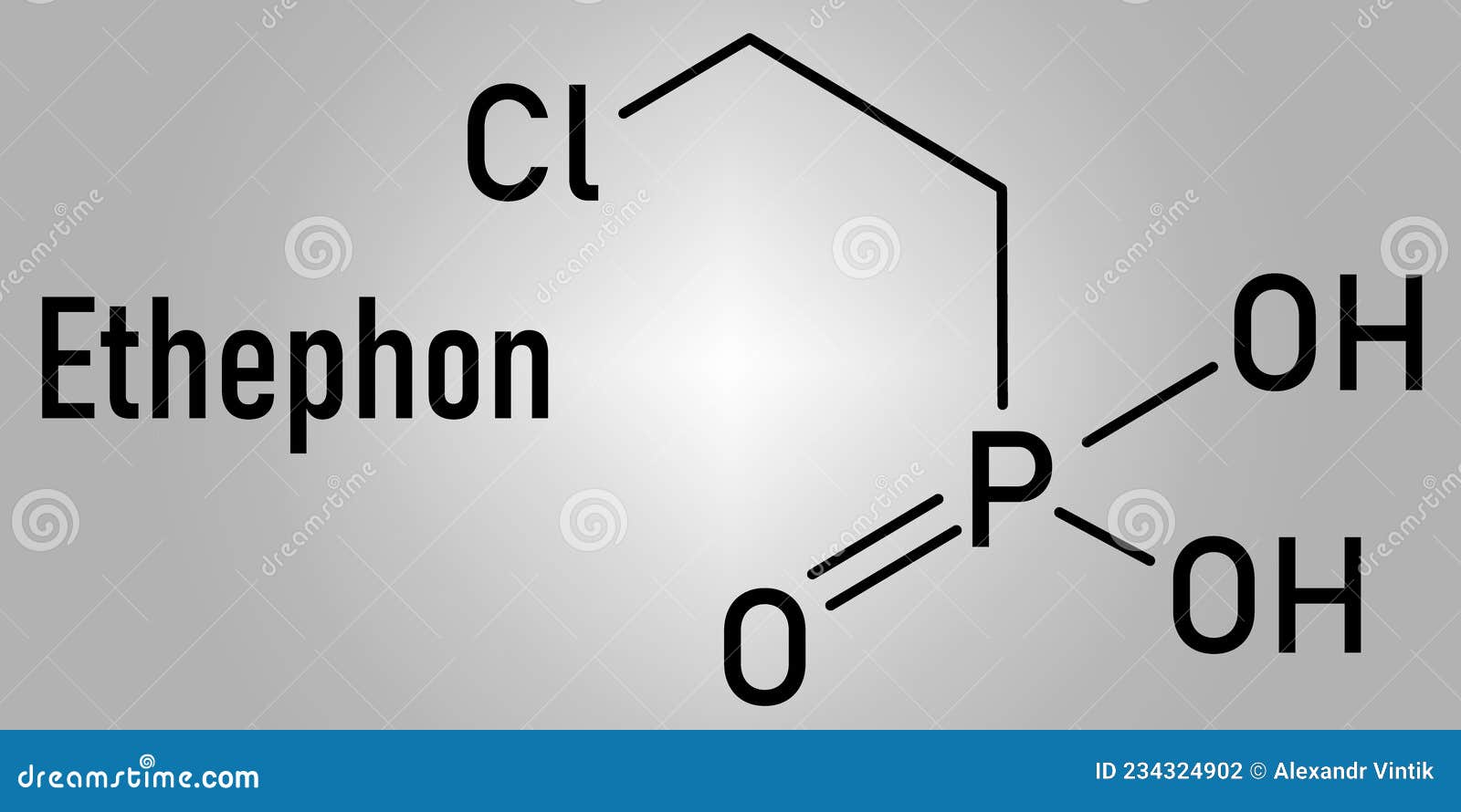 Ethephon Plant Growth Regulator Molecule. Skeletal Formula Stock Vector ...