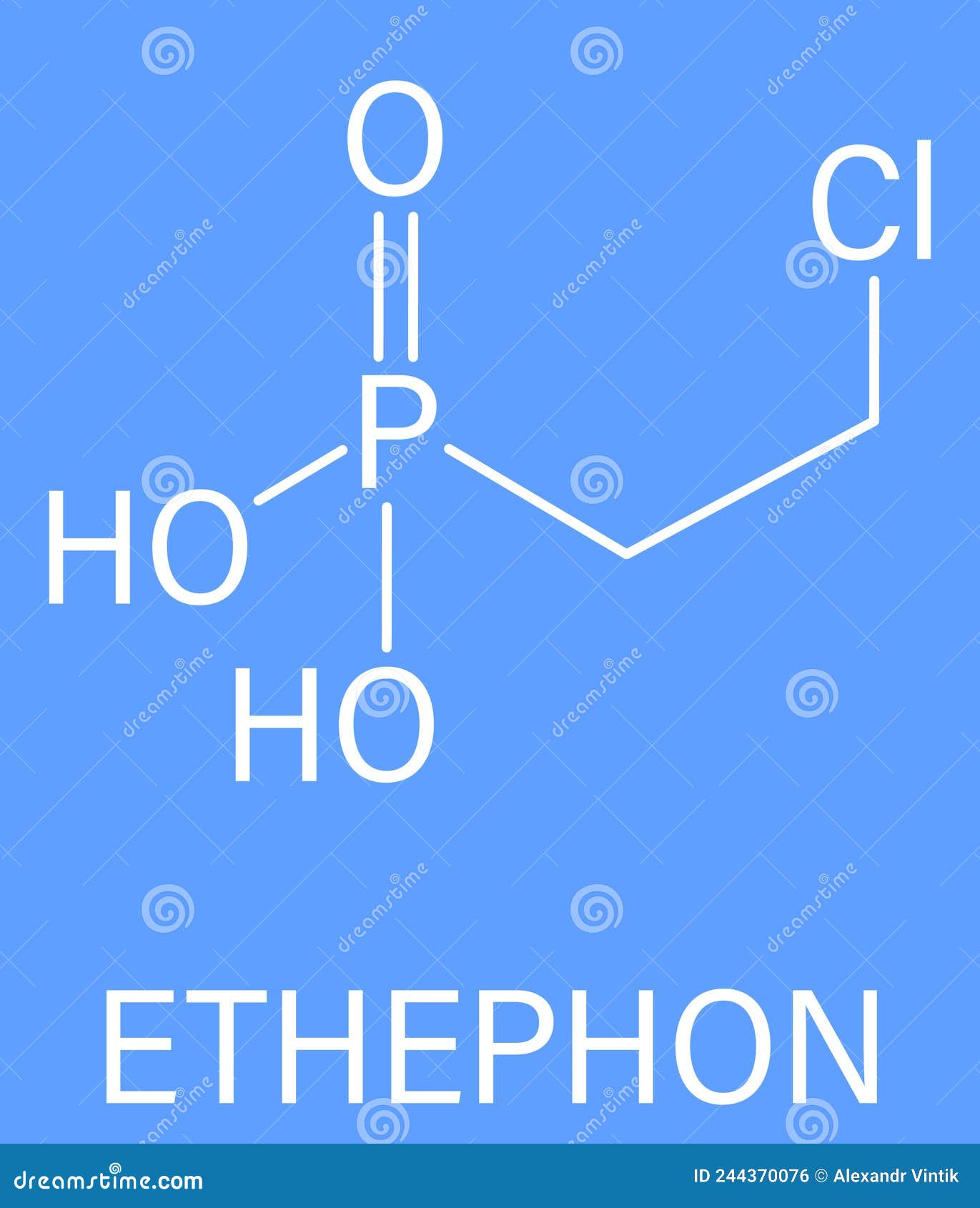 Ethephon Molecule. Skeletal Formula. Cartoon Vector | CartoonDealer.com ...