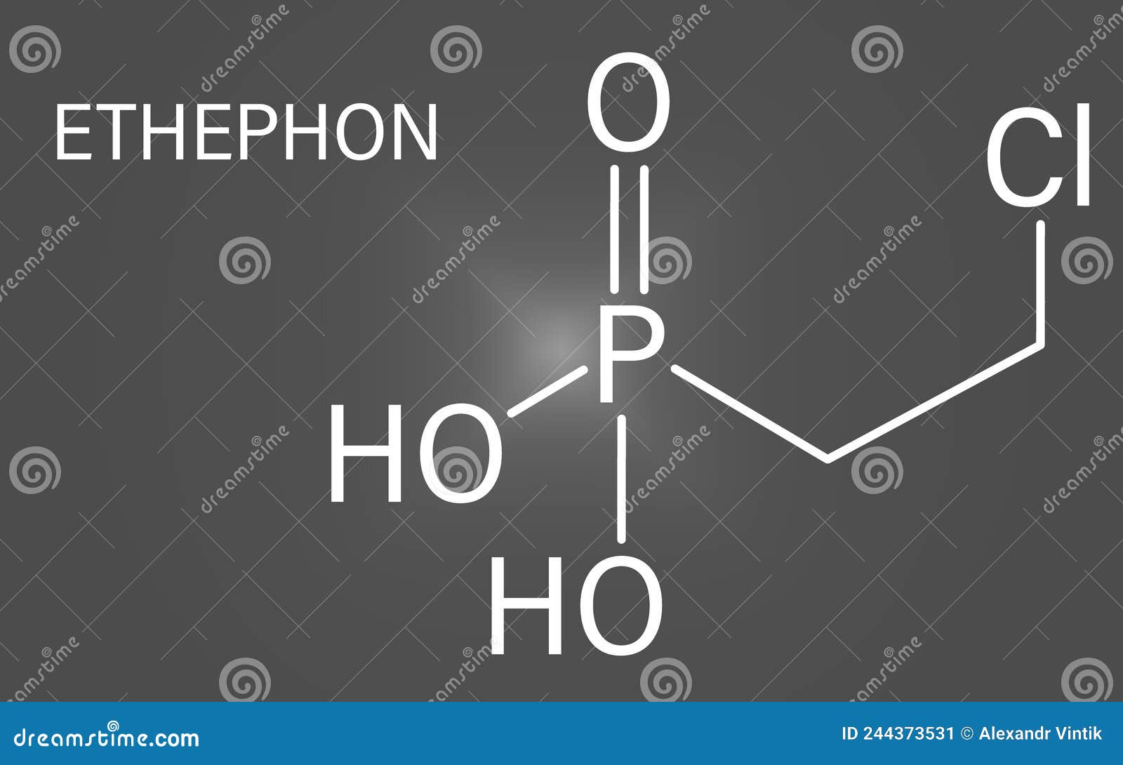 Ethephon Molecule. Skeletal Formula. Stock Vector - Illustration of ...