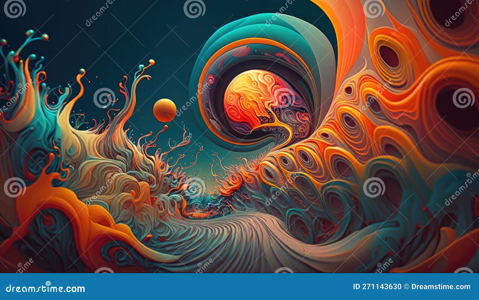 The Ethereal Abyss. Generative AI Stock Illustration - Illustration of ...