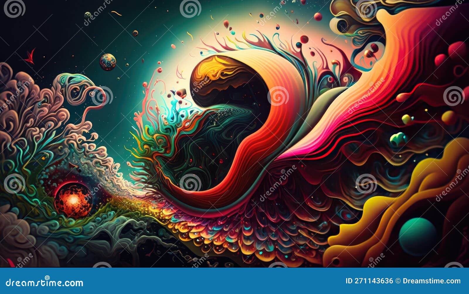 The Ethereal Abyss. Generative AI Stock Illustration - Illustration of ...