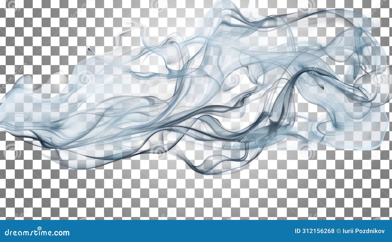 Ethereal Blue Smoke or Fog with Transparency for VFX and Motion ...