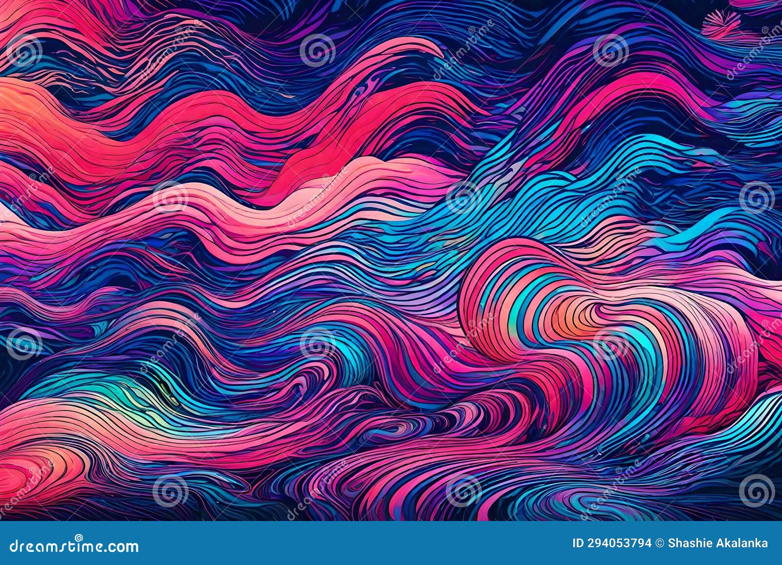 Ethereal Chaos Using Abstract Patterns on an 80s Retro-futuristic ...