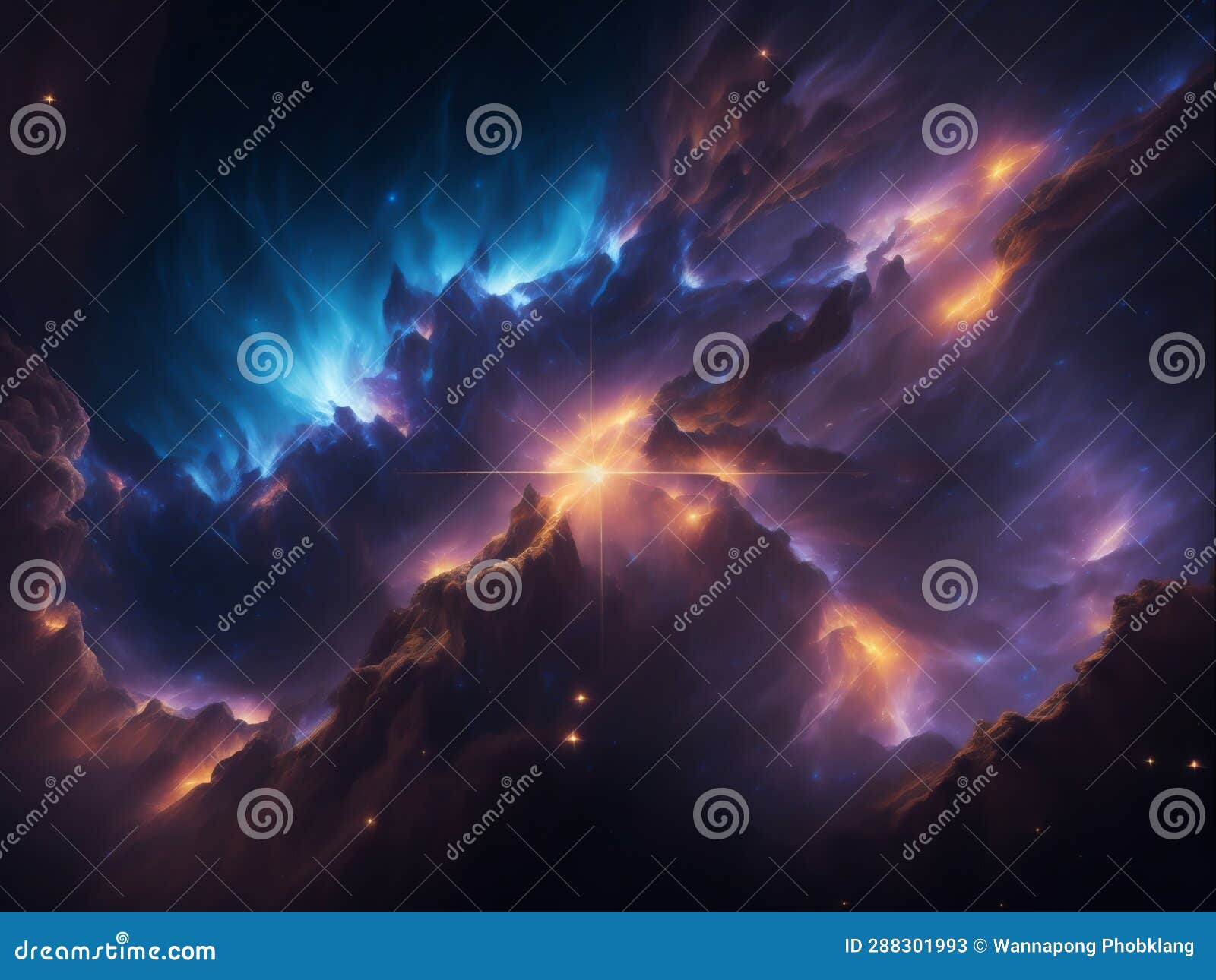 Ethereal Cosmic Spectacle Celestial Streaks the Starry Universe ...