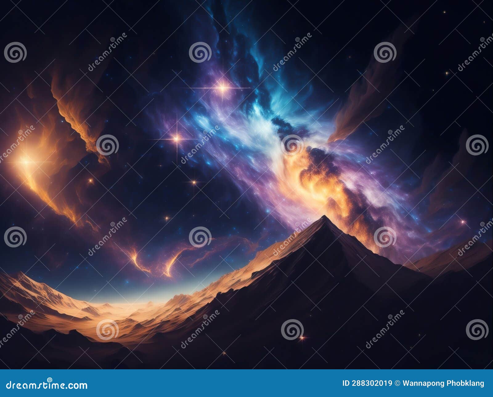 Ethereal Cosmic Spectacle Celestial Streaks the Starry Universe ...