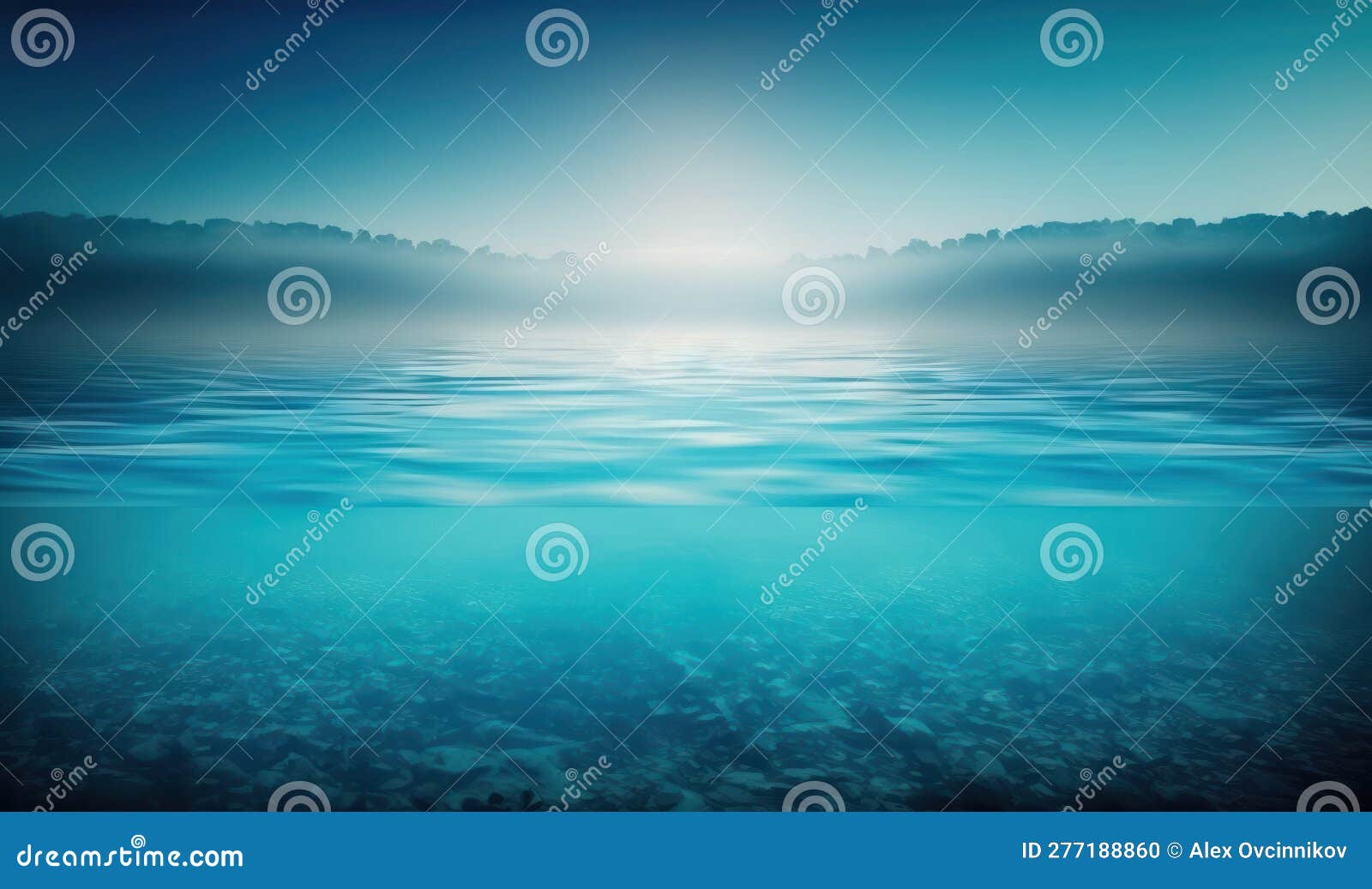 Ethereal Deep Blue Lake Water Abstract Background for Posters and Web ...