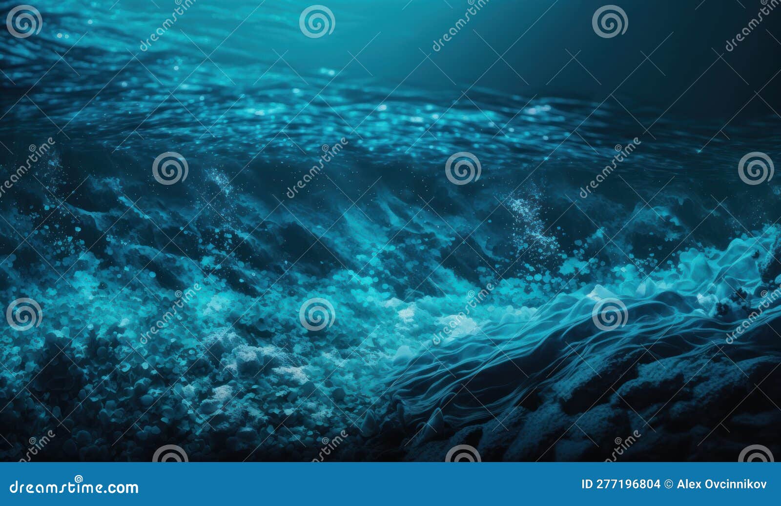 Ethereal Deep Blue Sea Water Texture for Dreamy Backgrounds. Stock ...