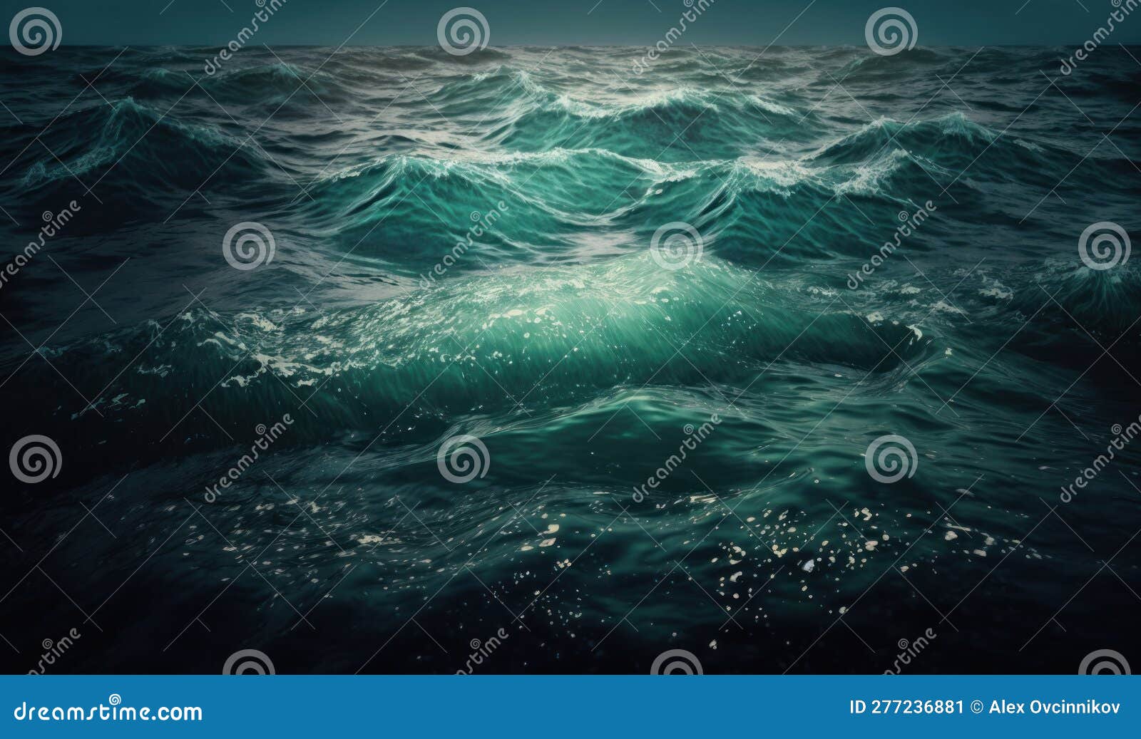 Ethereal Deep Sea Waves Texture for Dreamy Designs. Stock Illustration ...
