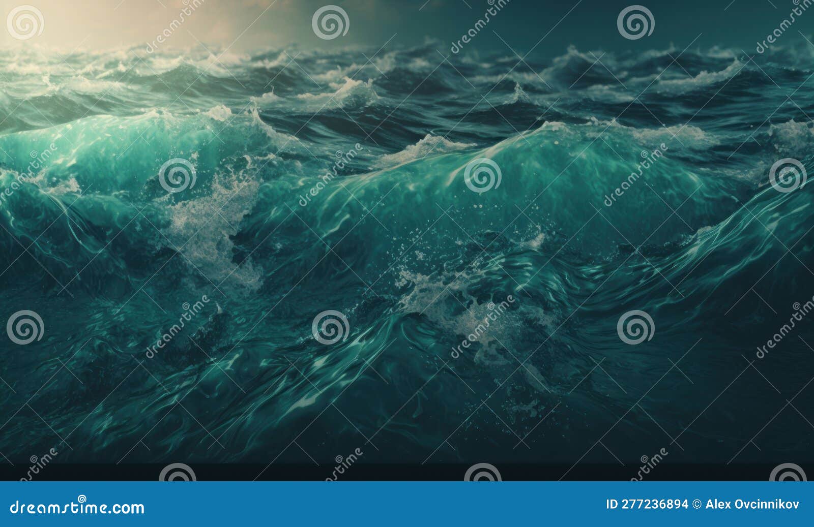 Ethereal Deep Sea Waves Texture for Dreamy Designs. Stock Illustration ...