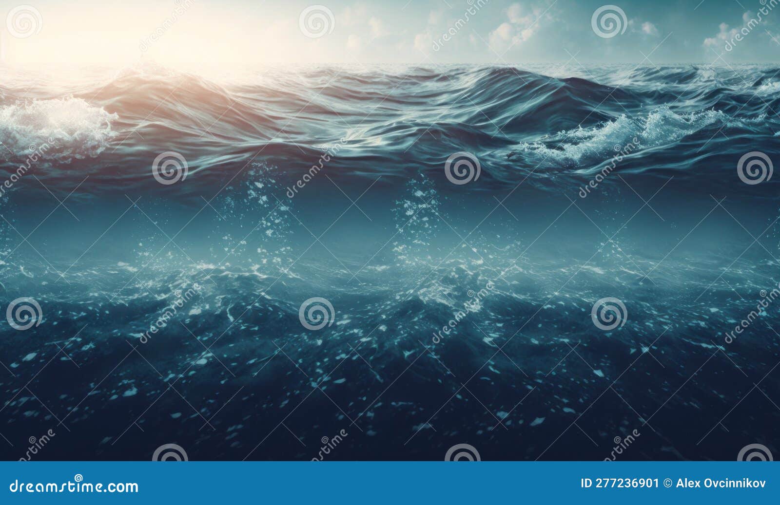 Ethereal Deep Sea Waves Texture for Dreamy Designs. Stock Illustration ...