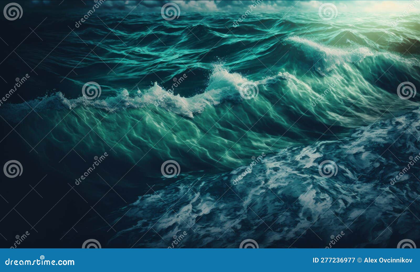 Ethereal Deep Sea Waves Texture for Dreamy Designs. Stock Illustration ...