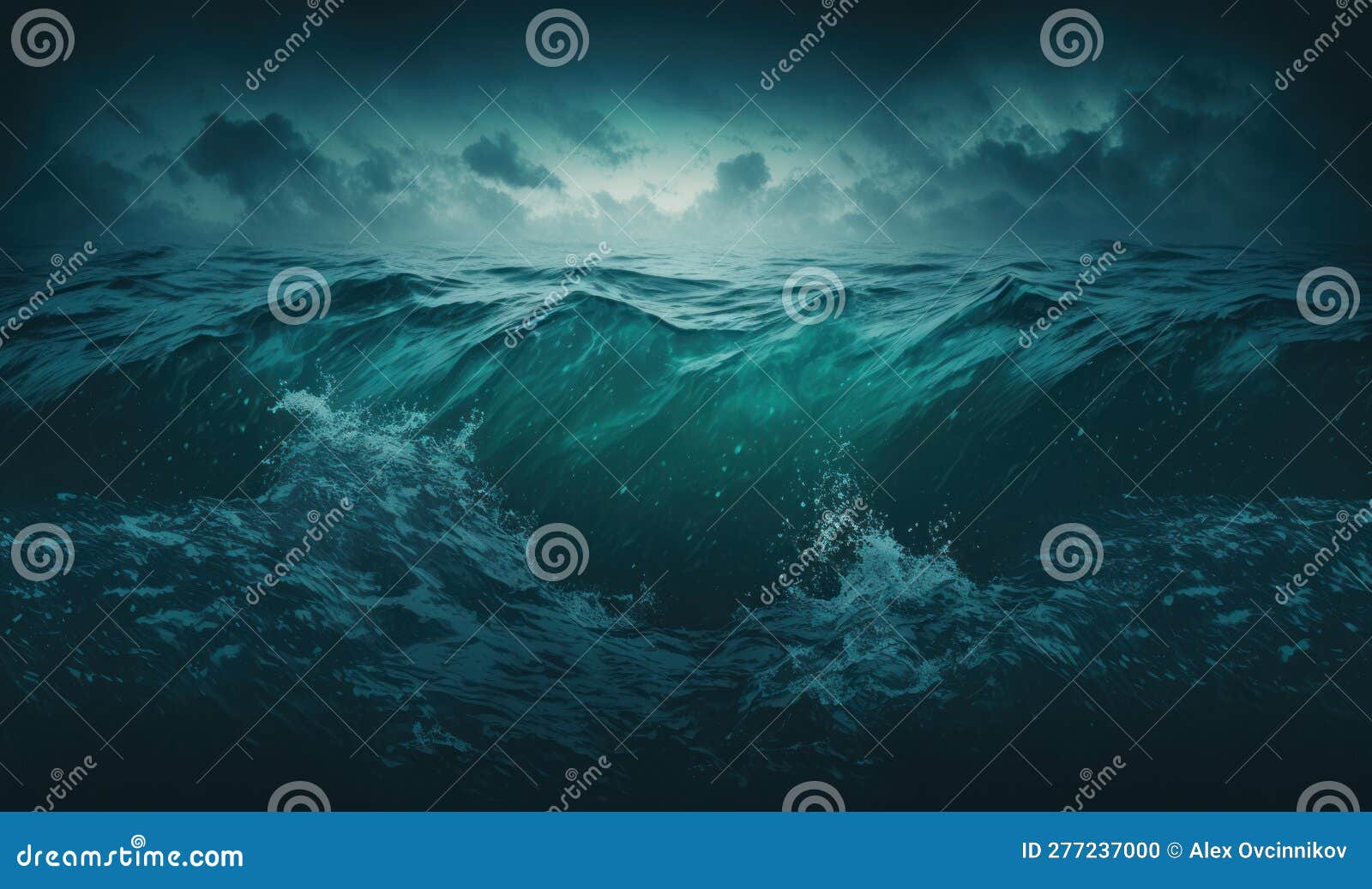 Ethereal Deep Sea Waves Texture for Dreamy Designs. Stock Illustration ...