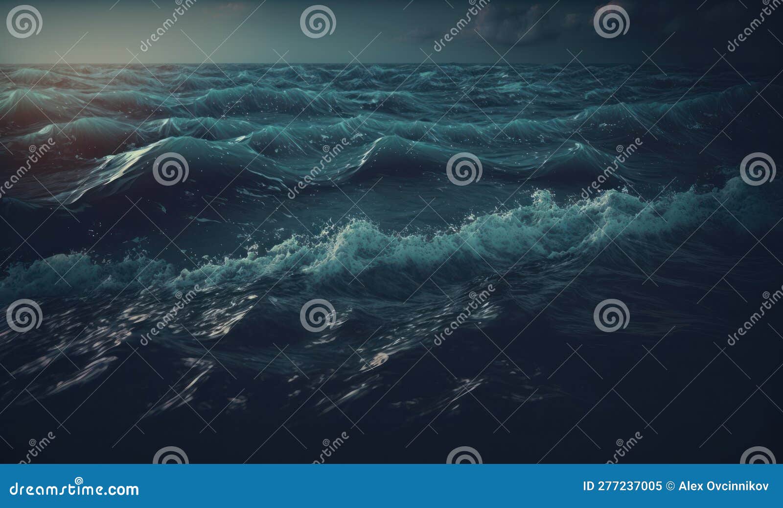 Ethereal Deep Sea Waves Texture for Dreamy Designs. Stock Illustration ...