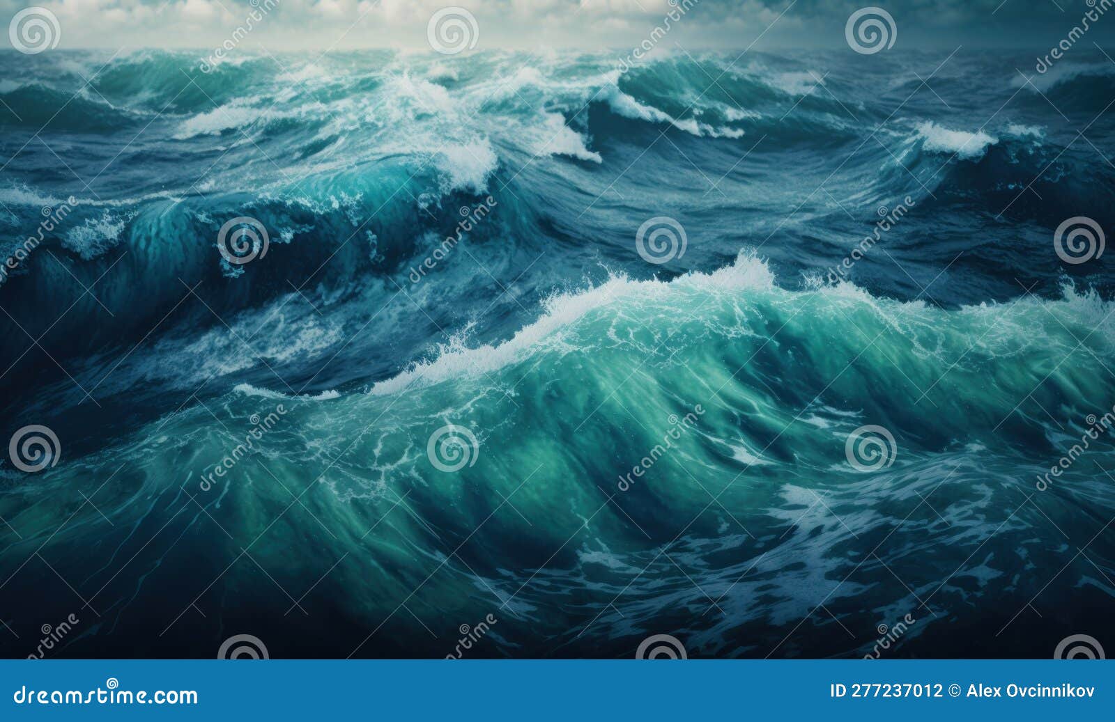 Ethereal Deep Sea Waves Texture for Dreamy Designs. Stock Illustration ...
