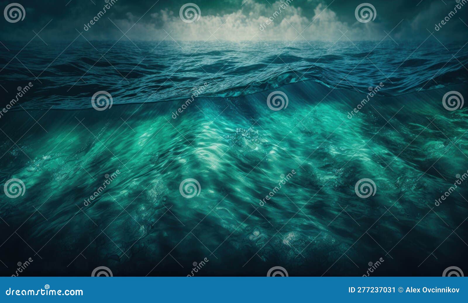 Ethereal Deep Sea Waves Texture for Dreamy Designs. Stock Illustration ...