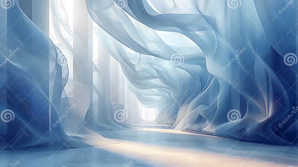 Ethereal Digital Banners in Gradient Blue Stock Illustration ...