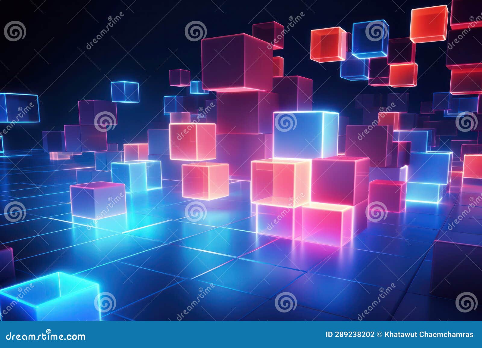 Ethereal Dimensions: Abstract 3D Geometric Squares Unveiling Multiverse ...