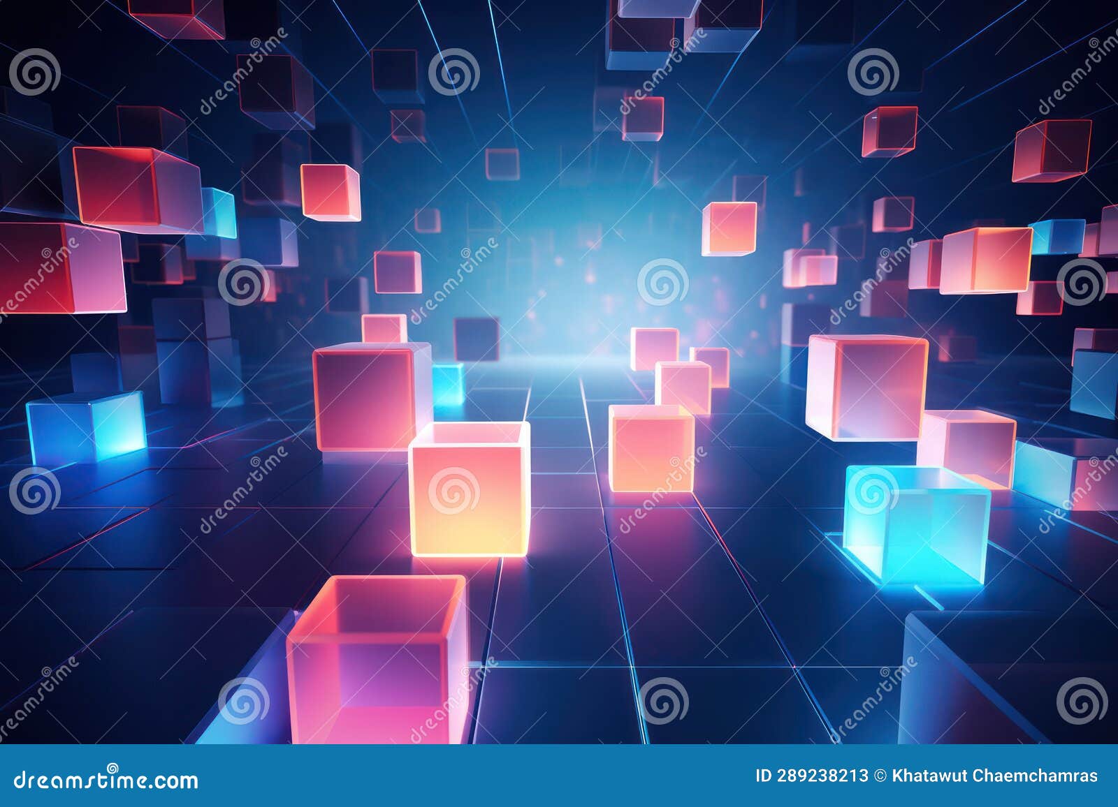 Ethereal Dimensions: Abstract 3D Geometric Squares Unveiling Multiverse ...