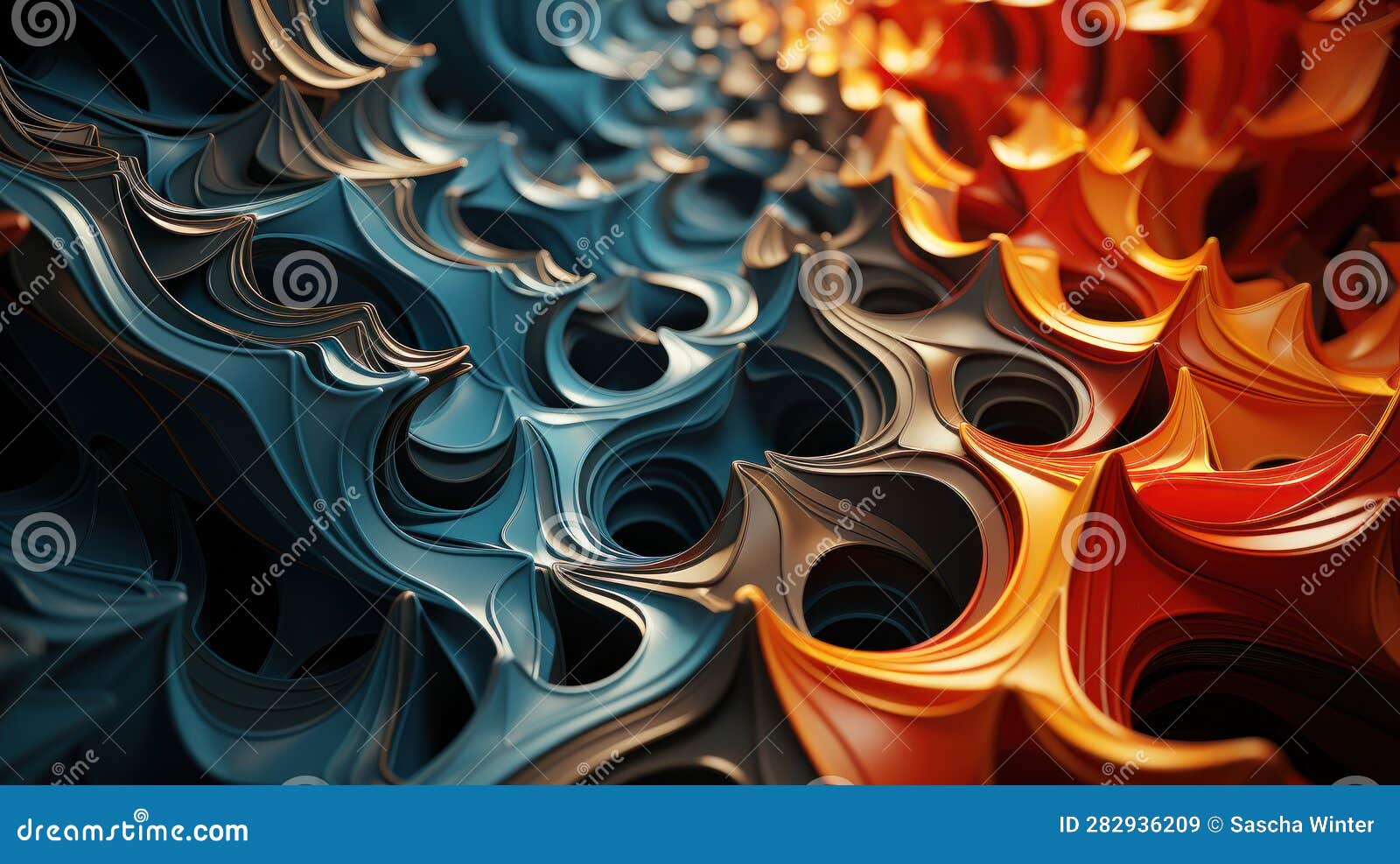 Ethereal Dimensions: 3D Abstract Background Royalty-Free Stock ...