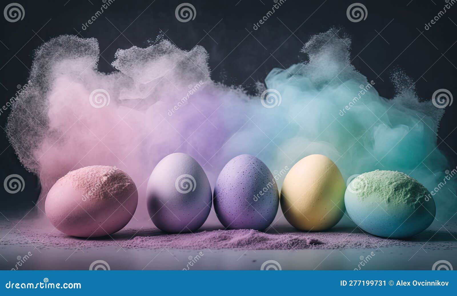 Ethereal Easter Eggs: Softly Painted in Different Colors for Dreamy ...