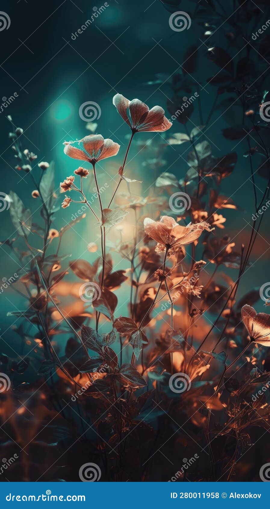 Ethereal Floral Background for Dreamlike Designs. Stock Illustration ...