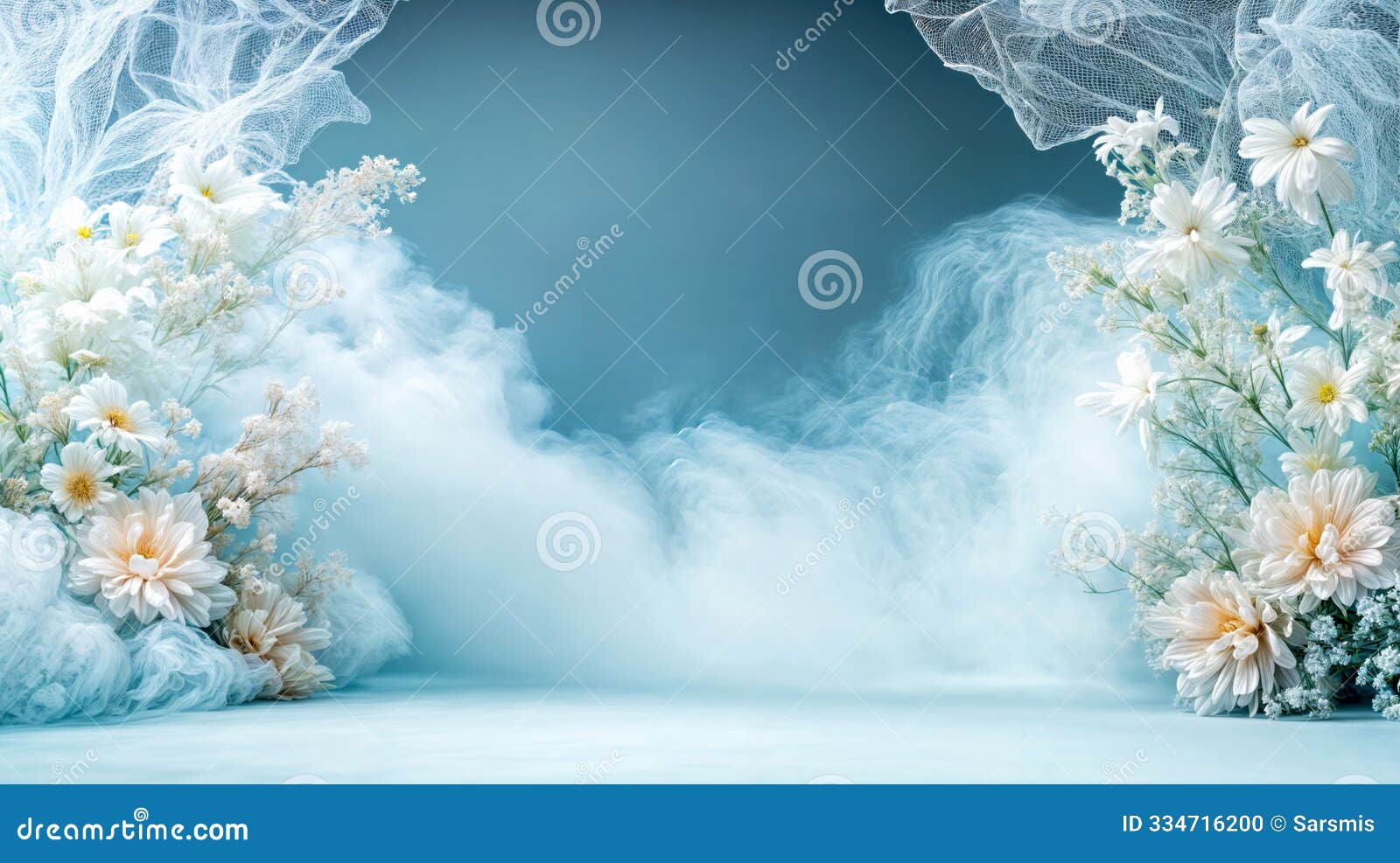 Ethereal Floral Backdrop With Magical Butterflies And Delicate Blooms ...