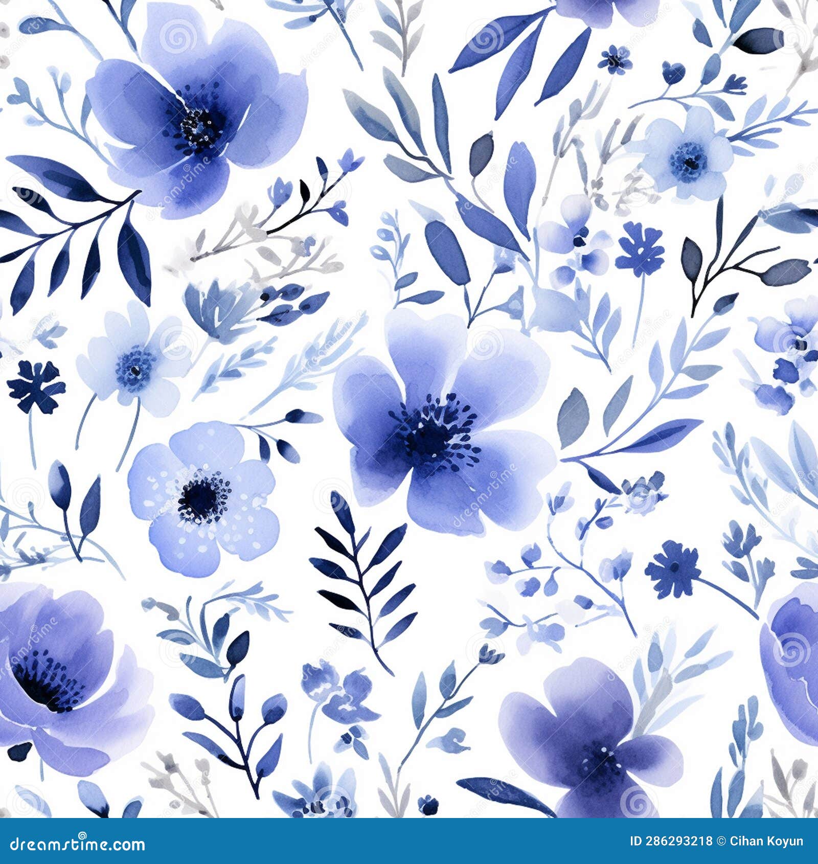 Ethereal Floral Pattern Design Stock Illustration - Illustration of ...
