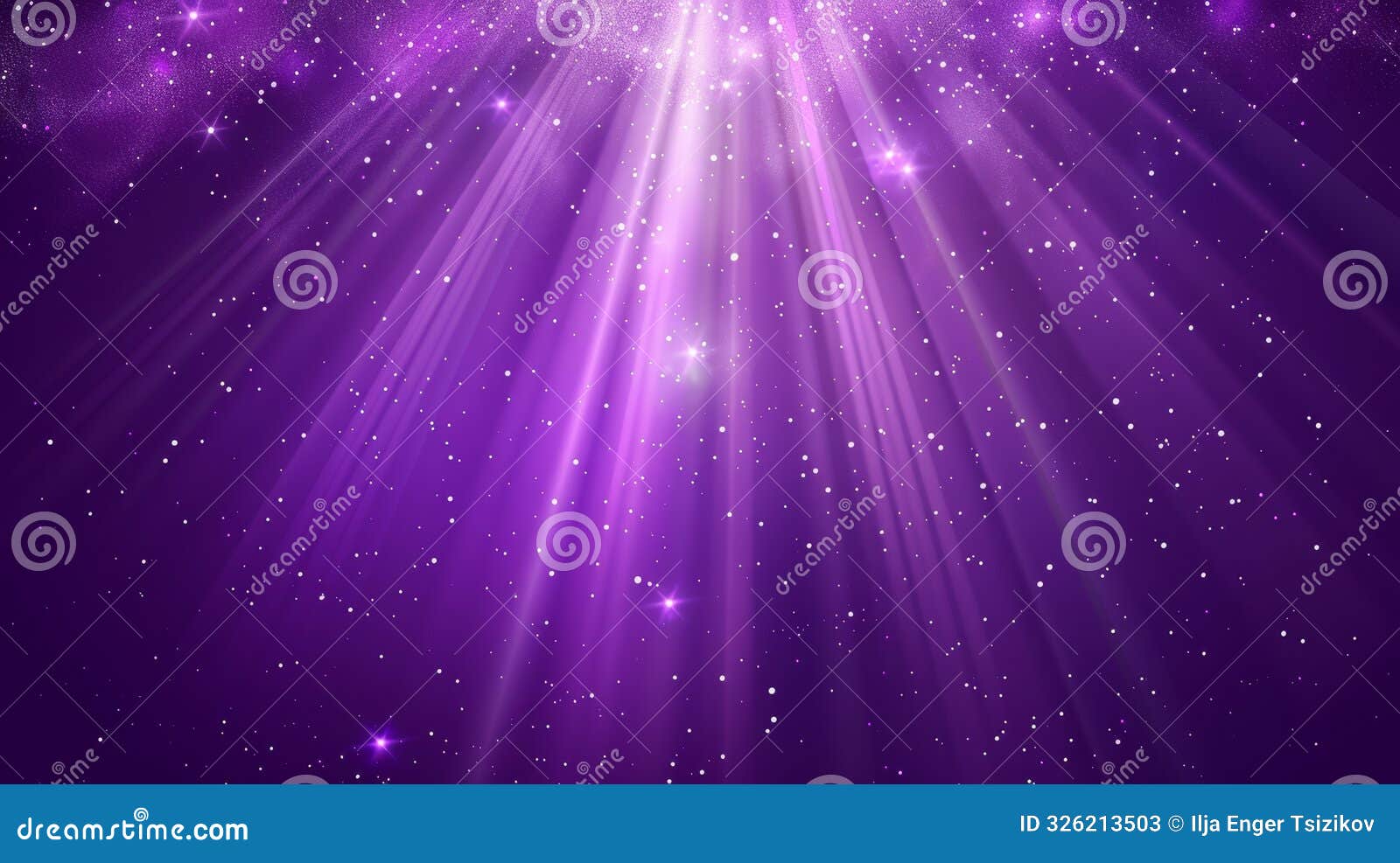 Ethereal Lavender Light Burst Abstract Rays On Dark Background With Violet And Gold Sparkles ...