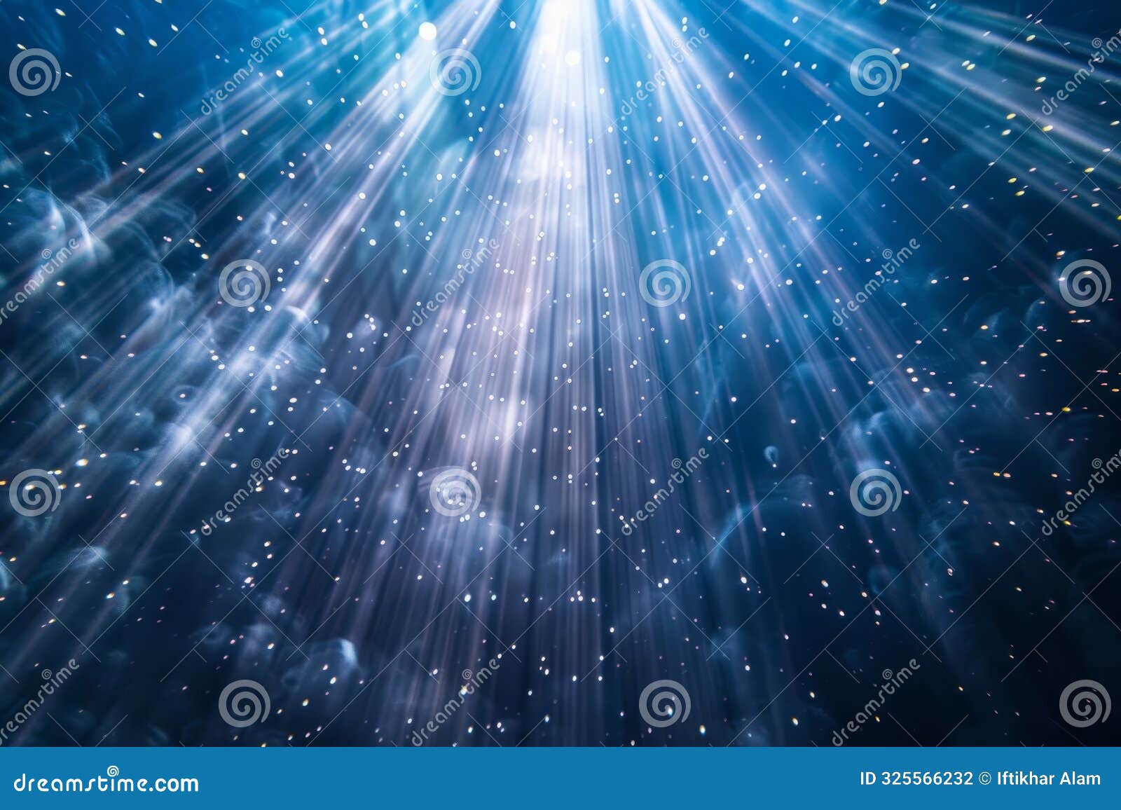 Ethereal Light Beams Radiate from a Central Source, Creating a ...