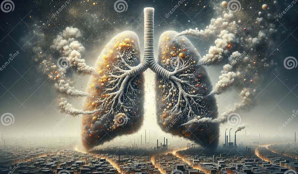 Ethereal, Lung Like Structure Made of Fine Dust Particles Floating in ...