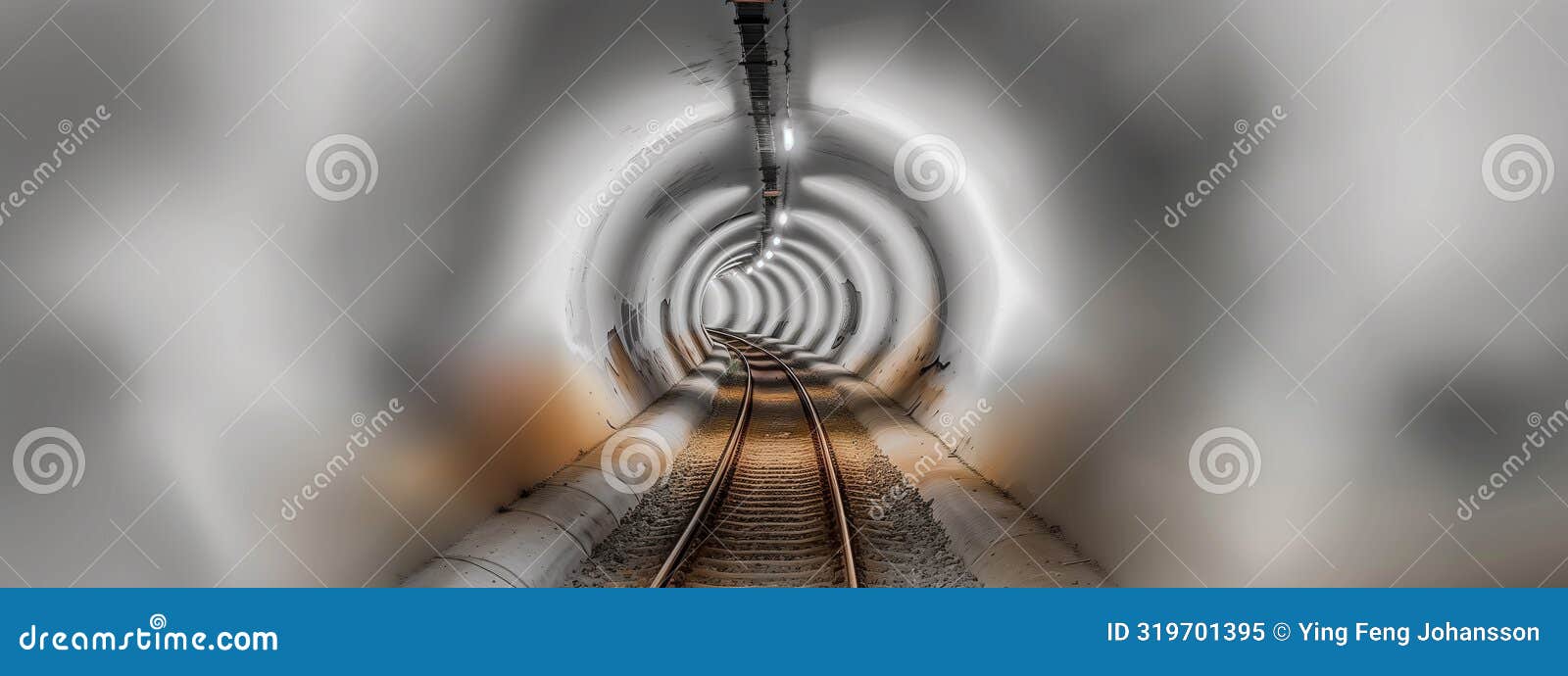 An Ethereal, Minimalist Vision of a Bare Railway Track Cutting through ...