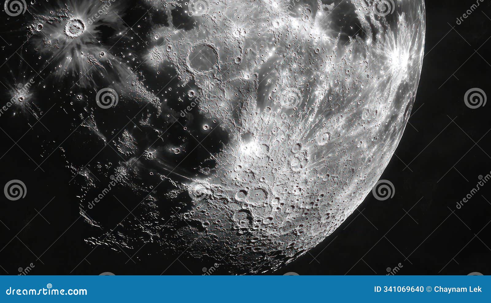 Ethereal Moon Surface Aerial View Royalty-Free Stock Photography ...