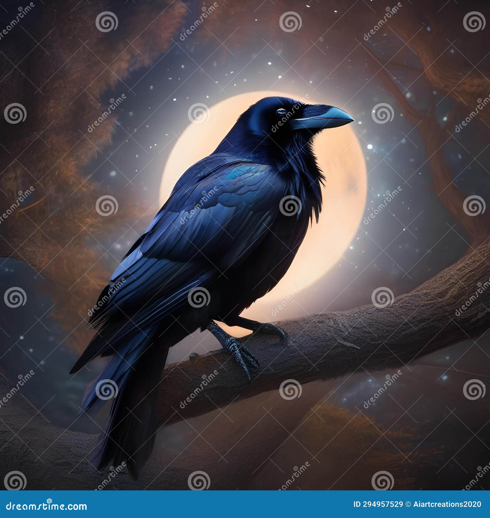 An Ethereal, Multi-dimensional Raven with Eyes that See into Parallel ...