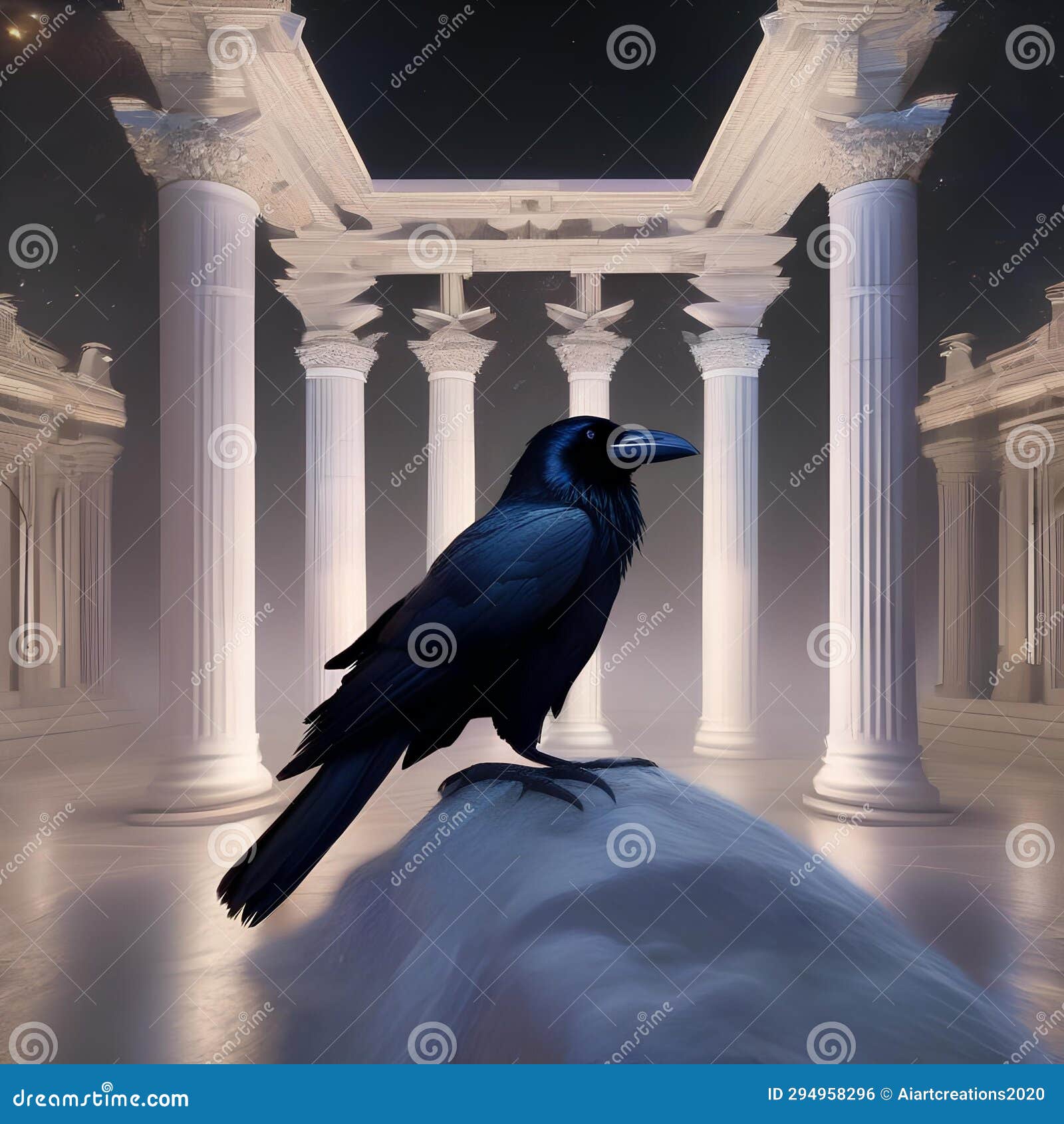 An Ethereal, Multi-dimensional Raven with Eyes that See into Parallel ...