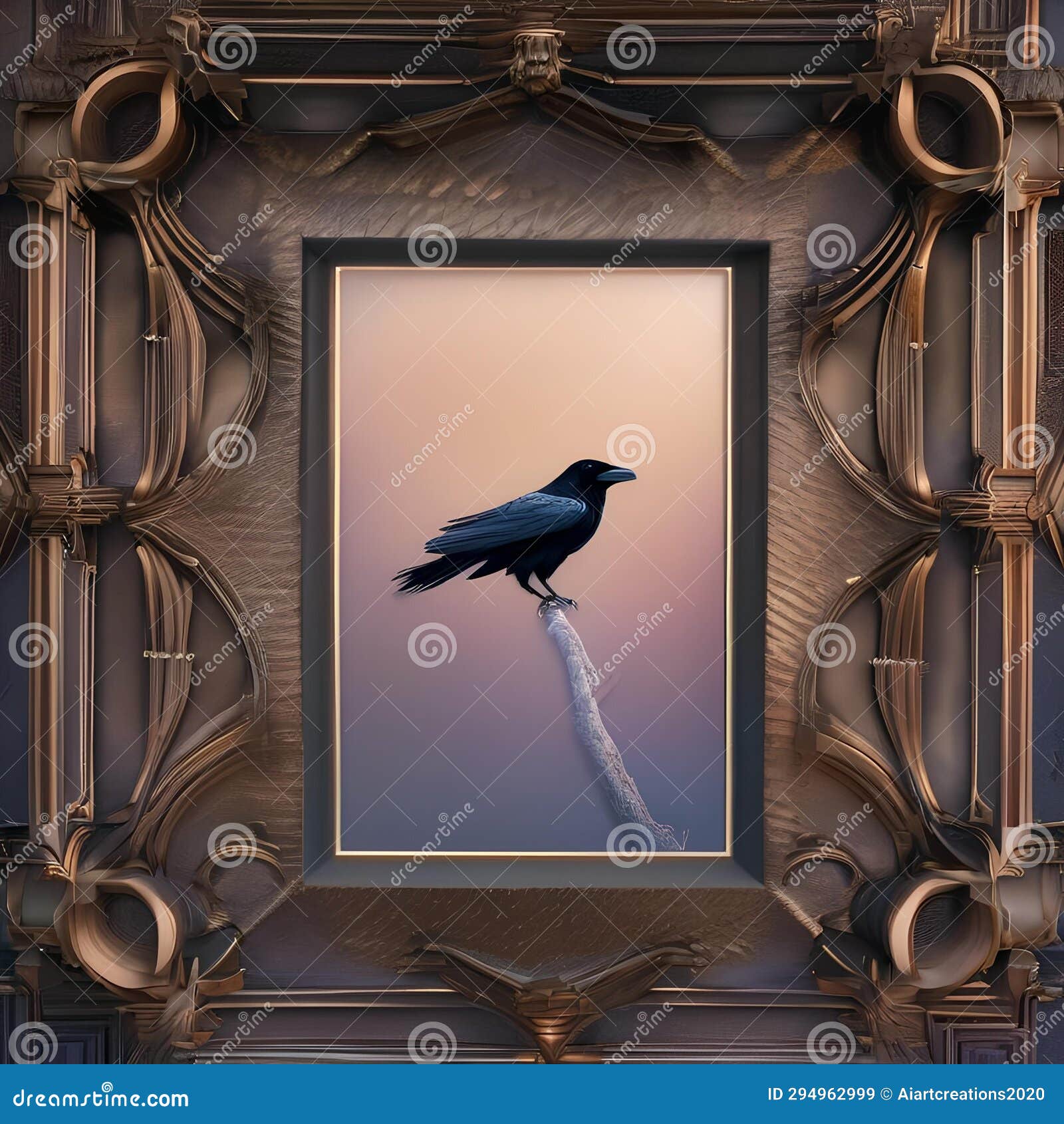 An Ethereal, Multi-dimensional Raven with Feathers that Shimmer Like ...