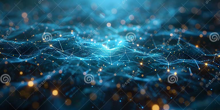 Ethereal Network Concept - Captivating Data Flow Illustration Stock ...