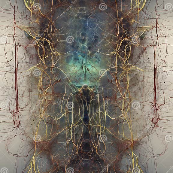 Ethereal Neural Network: Abstract Web of Vascular Structures Stock ...
