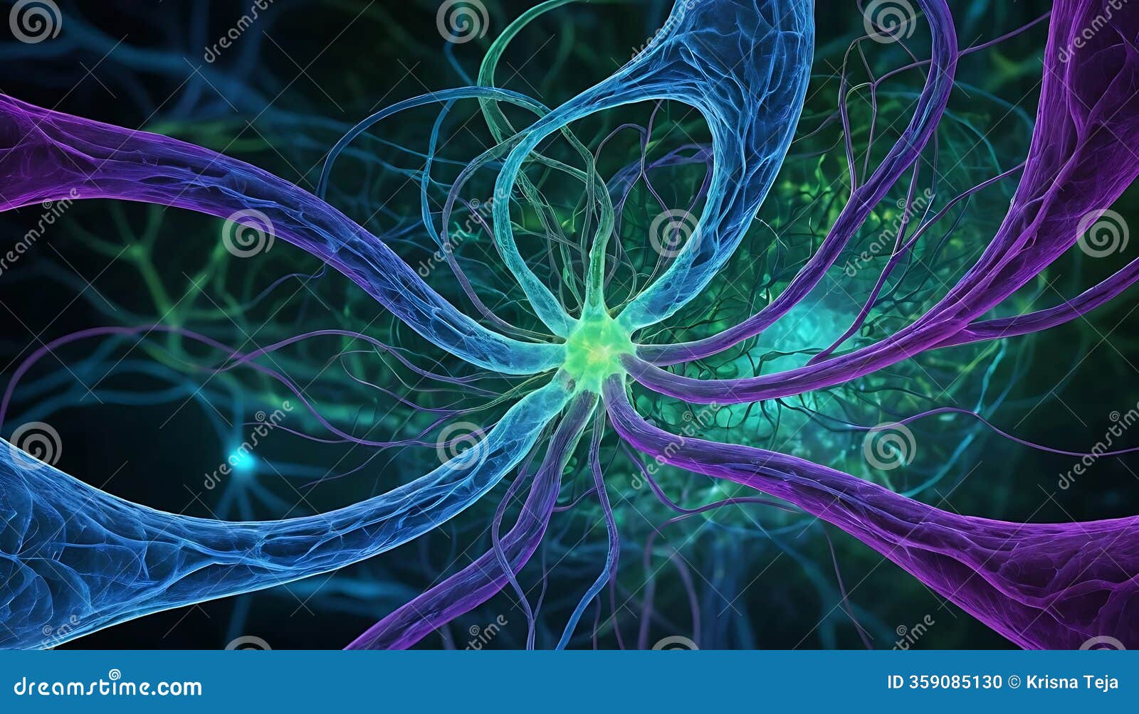 Ethereal Neural Pathways Illustration | CartoonDealer.com #347400384